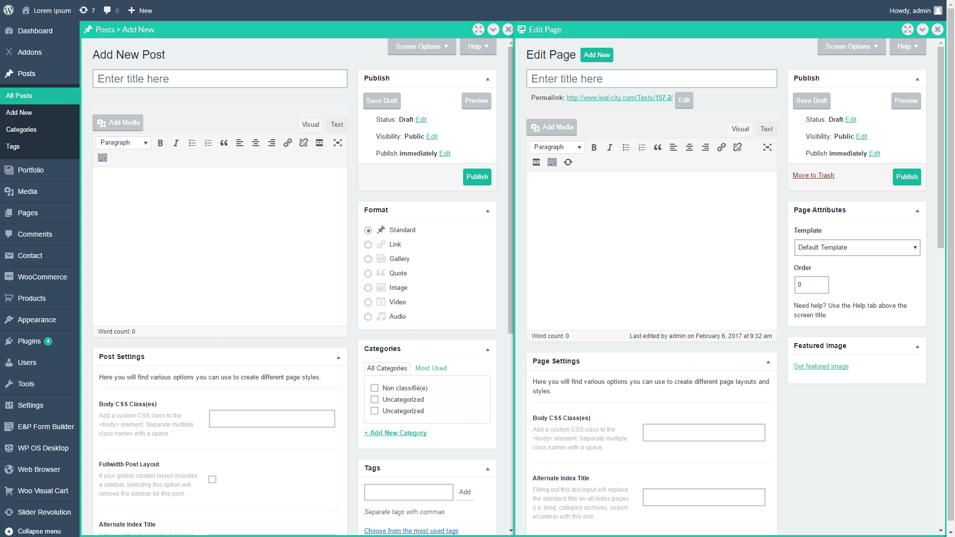 WP OS Desktop - Windows voor WordPress Admin